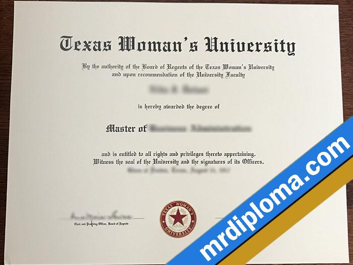 Texas Woman’s University Custom Printable Diploma Certificate | Printable Diploma