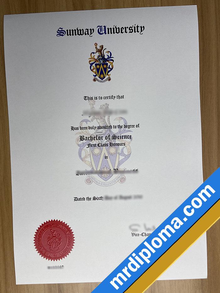 Sunway University Custom Printable Degree Certificate | Printable Diploma