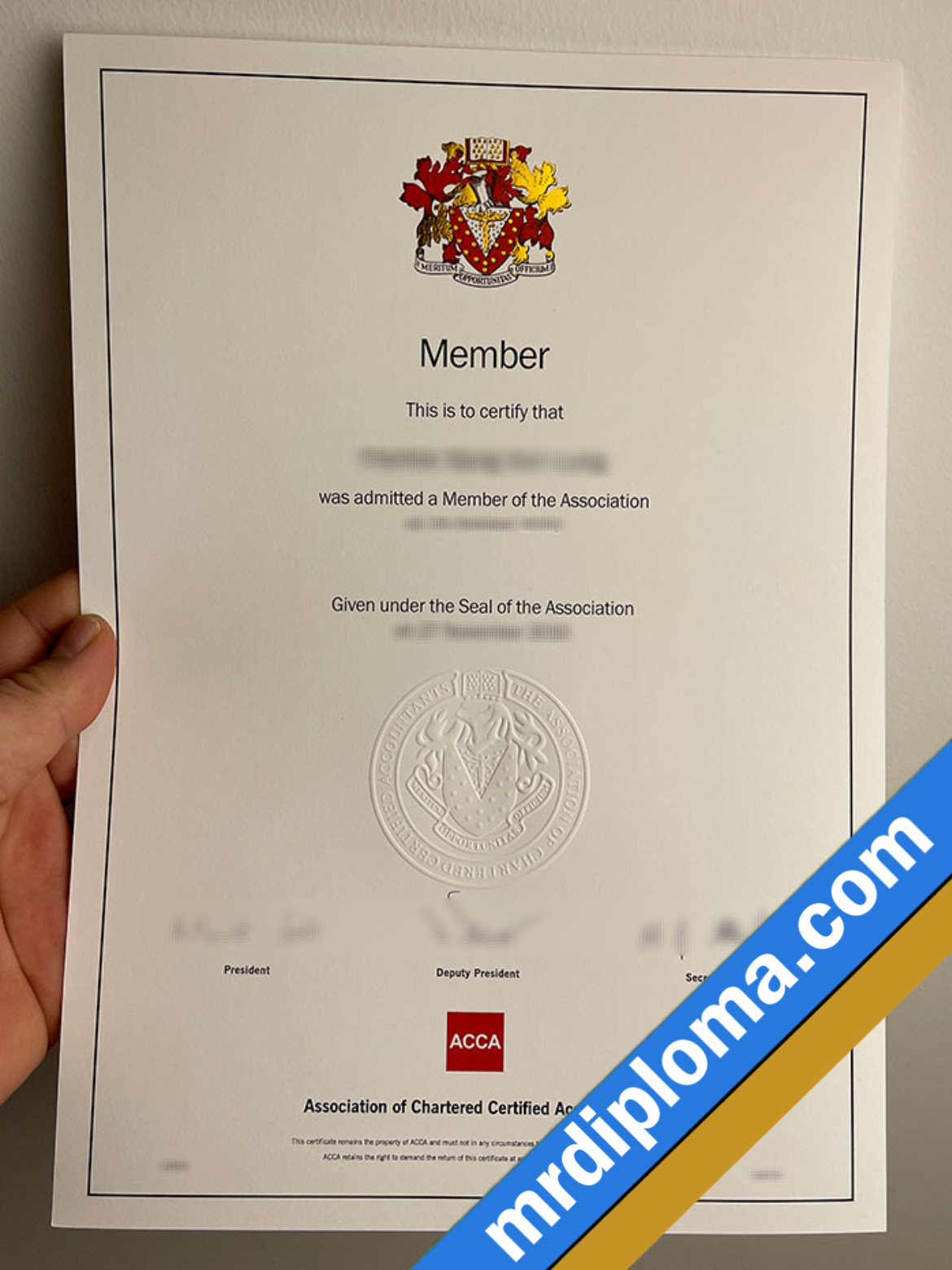 ACCA Fake Certificate Diploma