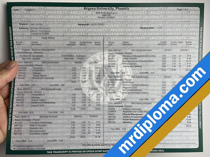 Argosy University Custom Printable Transcript Diploma | Printable Diploma