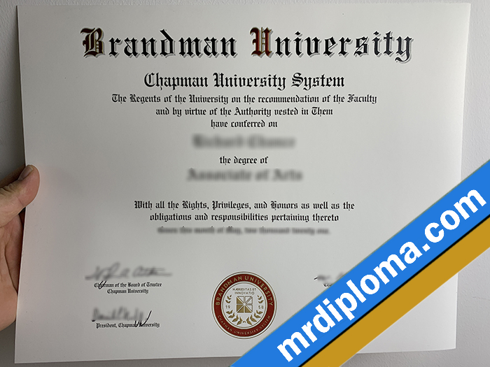 Brandman University Custom Printable Degree Certificate | Printable Diploma