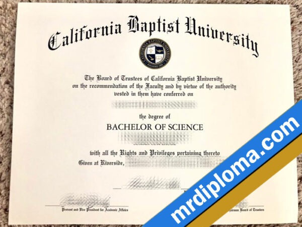California Baptist University Custom Printable Degree Certificate | Printable Diploma