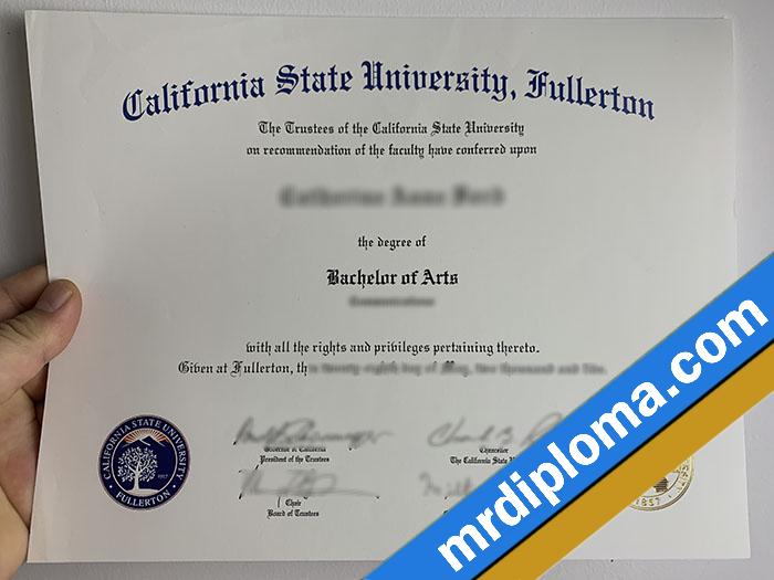 California State University Fullerton Custom Printable Degree | Printable Diploma