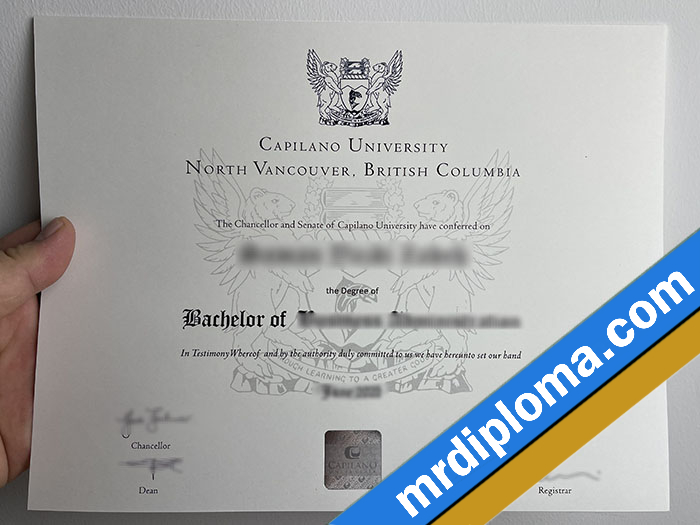 Capilano University Custom Printable Diploma | Printable Diploma