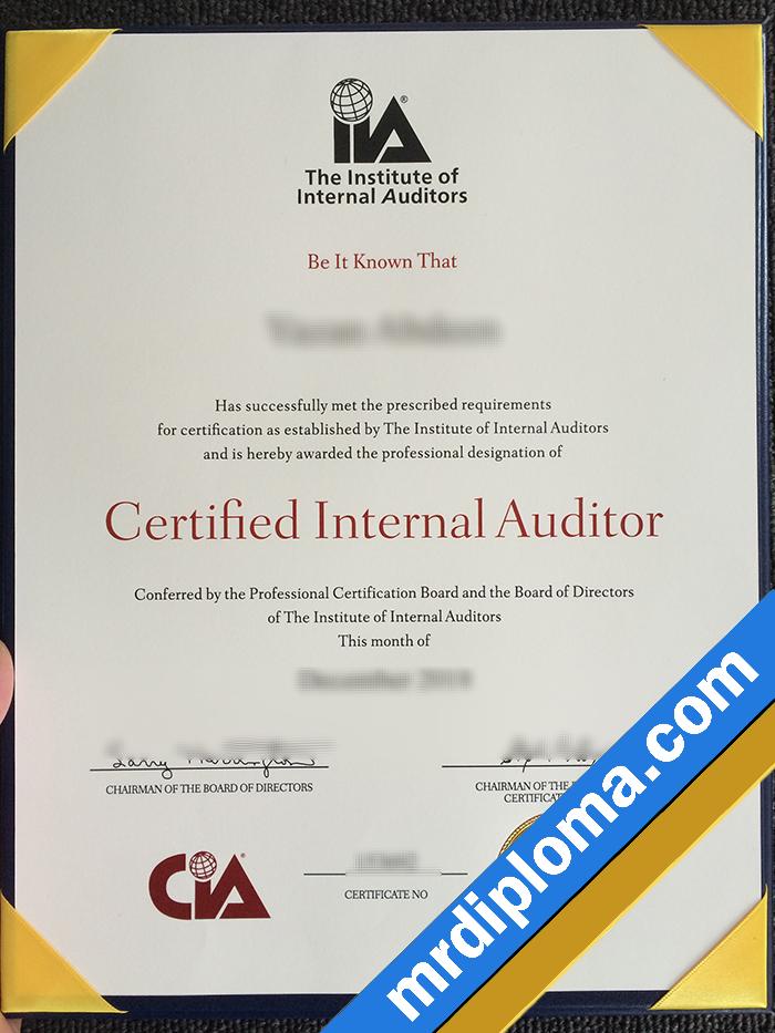 Certified Internal Auditor (CIA) Custom Printable Certificate ...