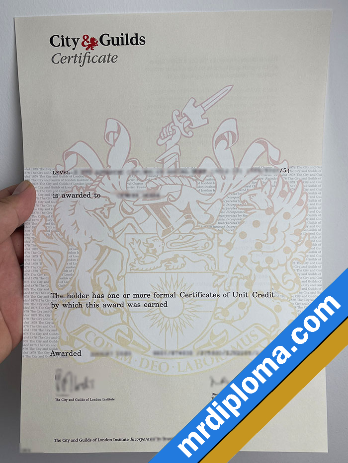 City & Guilds Fake Certificate Diploma