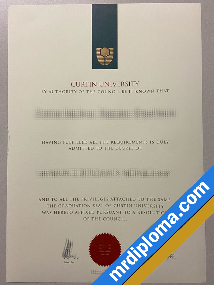 Curtin University Custom Printable Degree Certificate | Printable Diploma