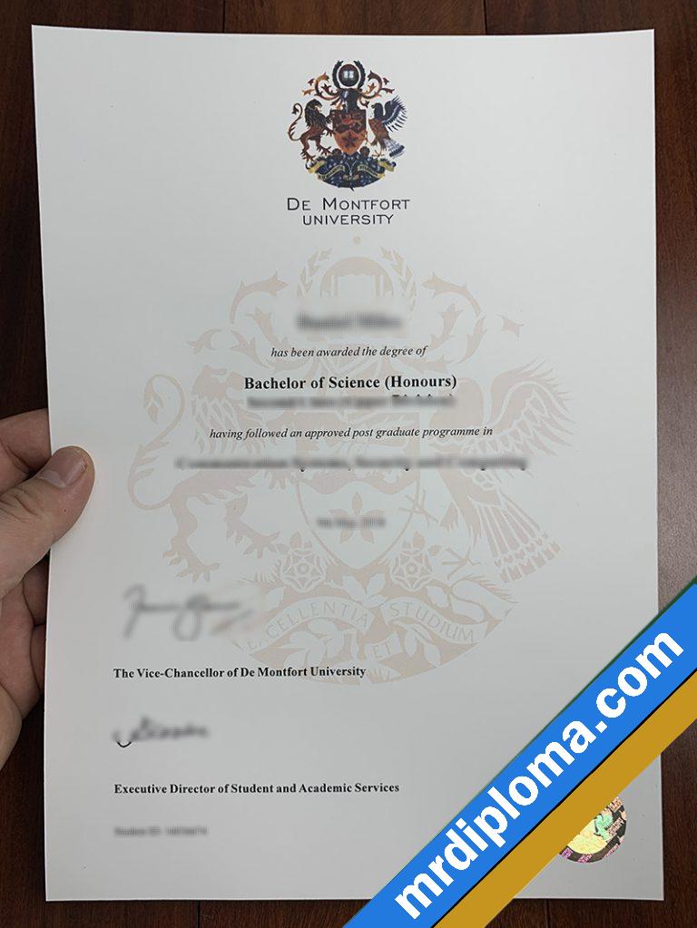 De Montfort University Custom Printable Degree Certificate | Printable Diploma