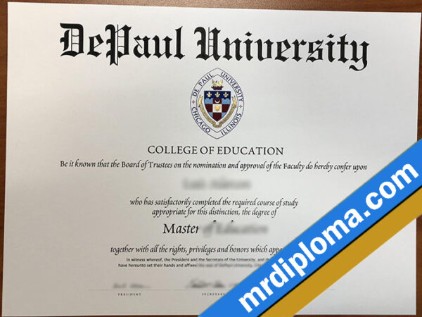 DePaul University Custom Printable Degree Certificate | Printable Diploma