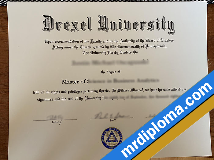 Drexel University Custom Printable Degree Certificate | Printable Diploma