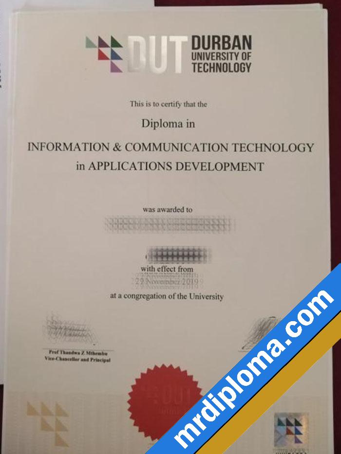 Durban University of Technology (DUT) Custom Printable Diploma in South Africa | Printable Diploma
