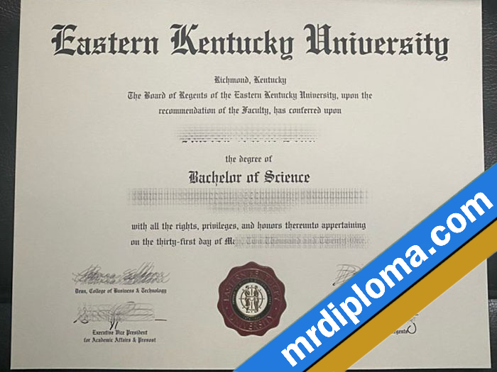 Eastern Kentucky University Custom Printable Degree Certificate ...