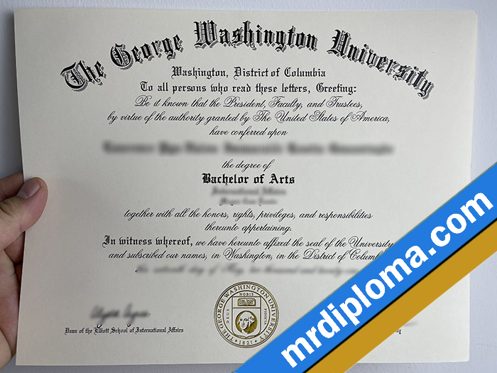 George Washington University Custom Printable Diploma | Printable Diploma