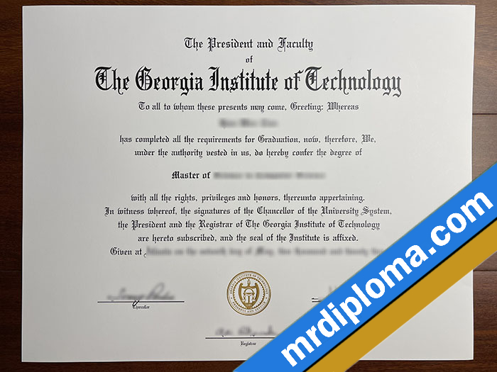 Georgia Institute of Technology Custom Printable Diploma | Printable ...