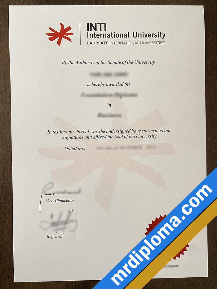 INTI International University Custom Printable Diploma | Printable Diploma