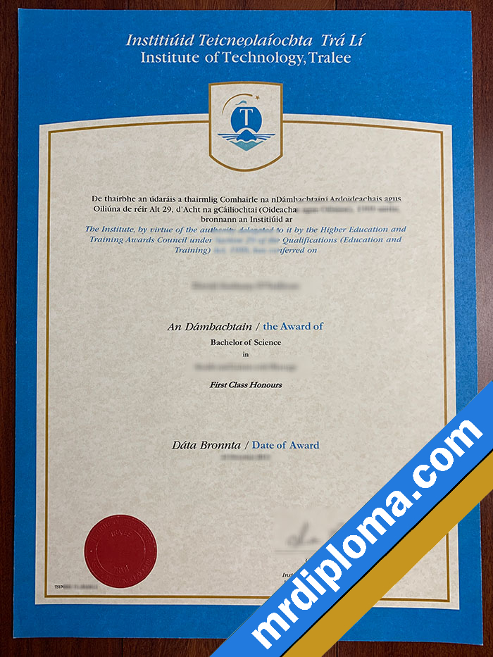 Institute of Technology Tralee (IT Tralee) Custom Printable Diploma ...