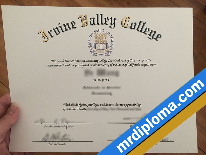 Irvine Valley College Custom Printable Diploma Certificate | Printable Diploma