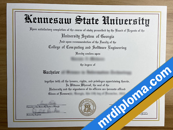 Kennesaw State University Custom Printable Degree Certificate | Printable Diploma