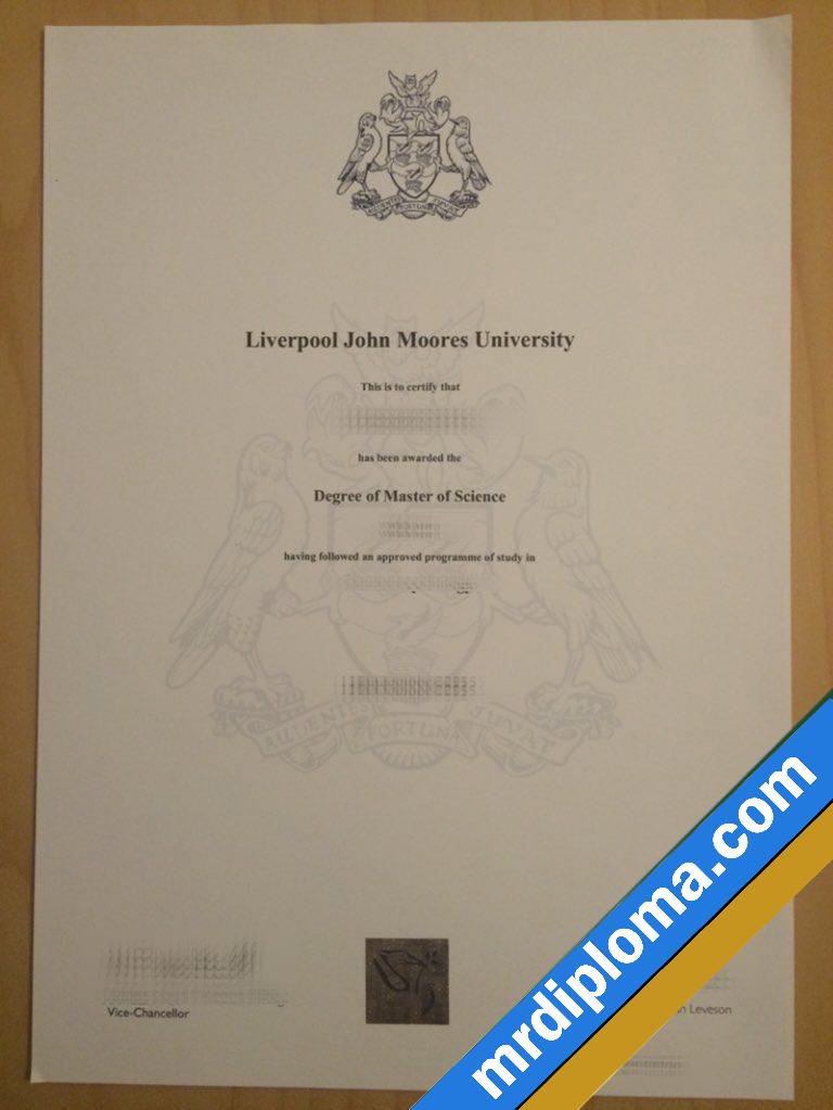 Liverpool John Moores University (LJMU) Custom Printable Degree | Printable Diploma