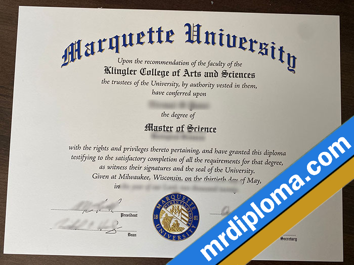 Marquette University Custom Printable Diploma Certificate | Printable Diploma