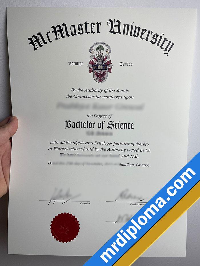 McMaster University Fake Degree Certificate | Buy Fake Diploma
