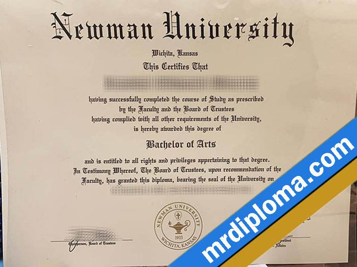 Newman University Custom Printable Diploma | Printable Diploma