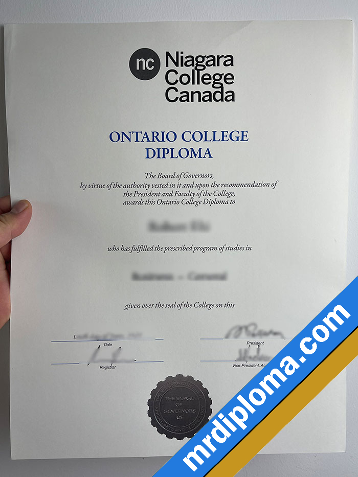 Niagara College Custom Printable Diploma Certificate | Printable Diploma