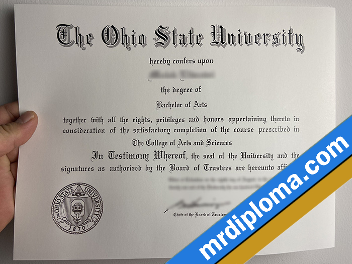 Ohio State University (OSU) Custom Printable Diploma Certificate ...