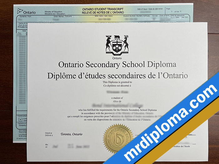 Ontario Secondary School Diploma (OSSD) Custom Printable Diploma ...