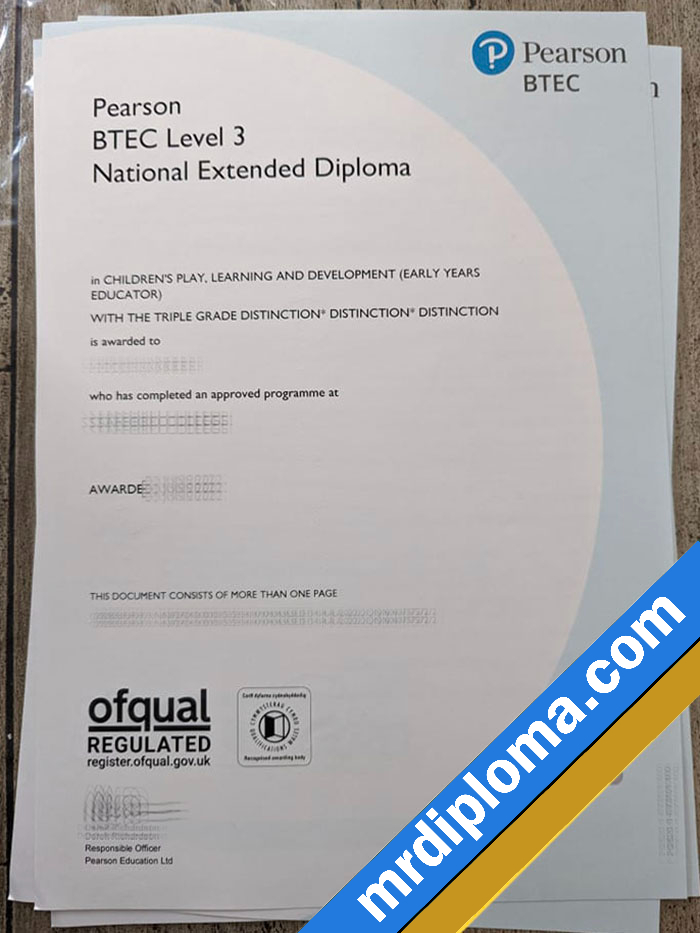 Pearson BTEC Custom Printable Certificate Diploma | Printable Diploma