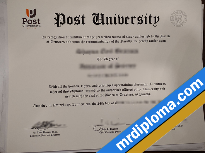 Post University Custom Printable Degree Certificate | Printable Diploma