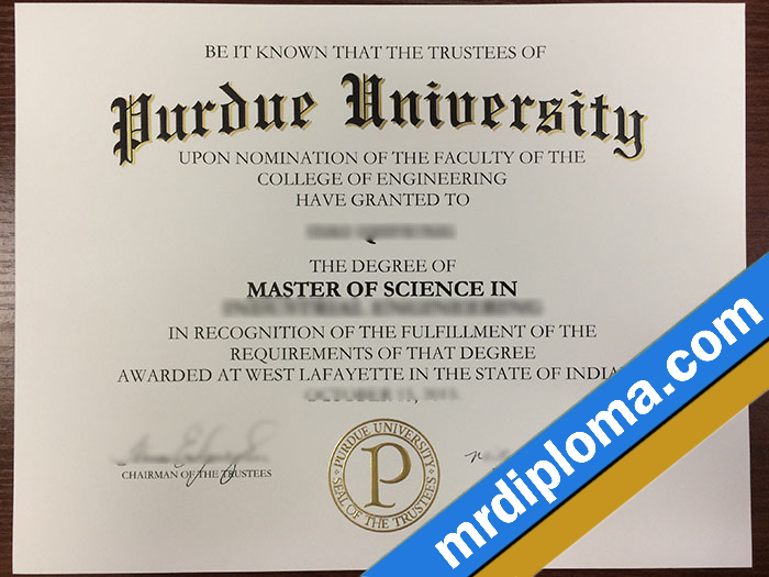 Purdue University Custom Printable Degree Certificate | Printable Diploma