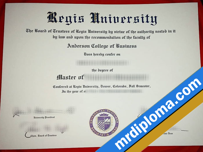 Regis University Custom Printable Degree Certificate | Printable Diploma