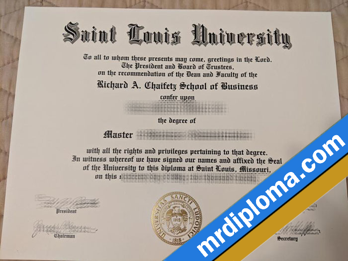 Saint Louis University Custom Printable Degree Certificate | Printable Diploma