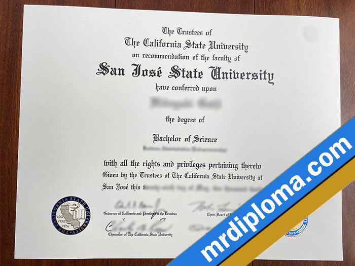 San Jose State University (SJSU) Custom Printable Diploma | Printable Diploma