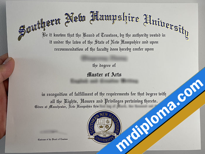Southern New Hampshire University (SNHU) Custom Printable Diploma ...
