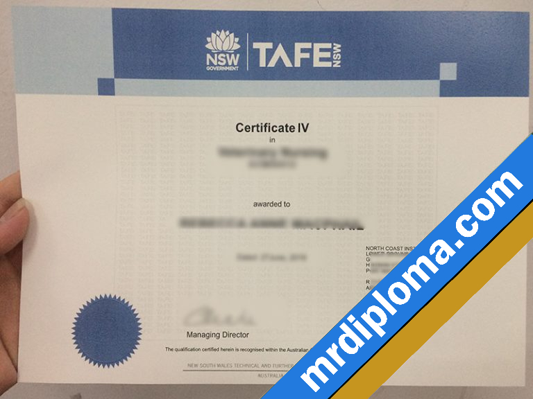 TAFE NSW Custom Printable Certificate | Printable Diploma