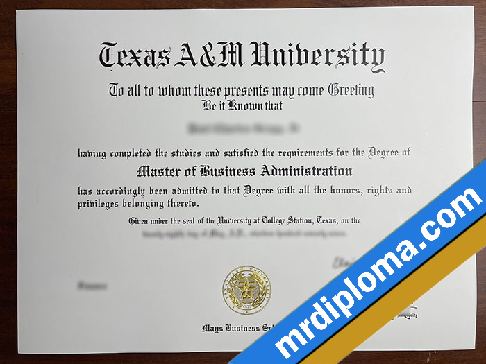 Texas A&M University Custom Printable Diploma Certificate | Printable ...