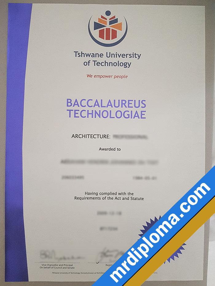 Tshwane University of Technology Custom Printable Diploma | Printable Diploma