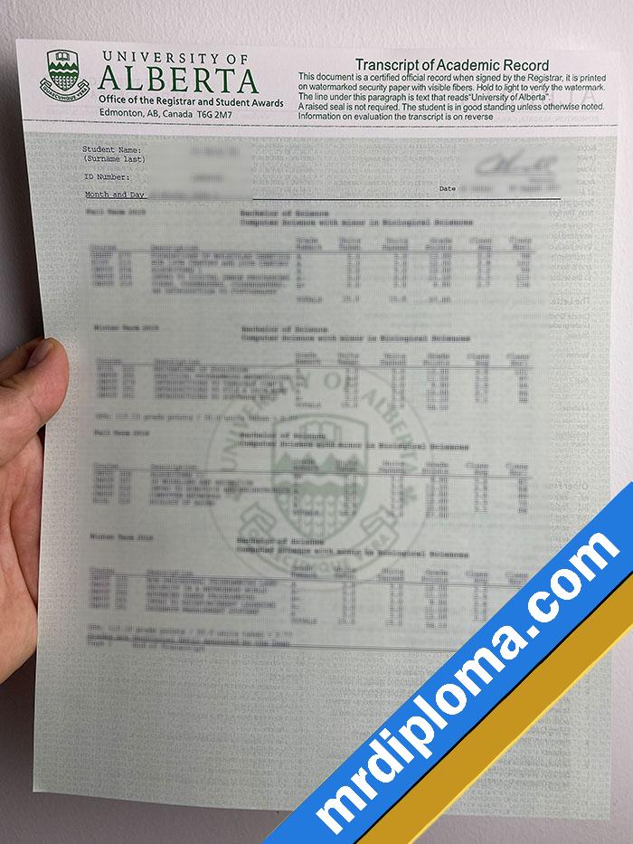 University of Alberta Custom Printable Transcript Diploma | Printable ...