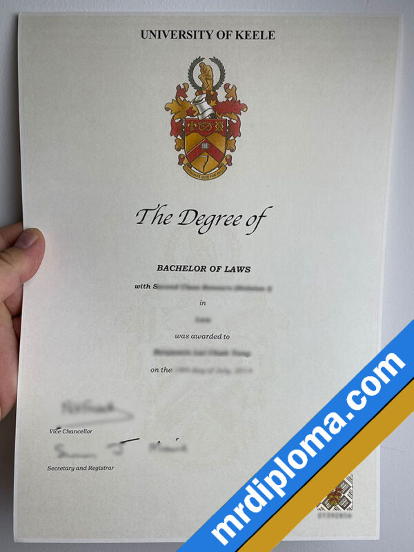 University of Keele Custom Printable Degree Certificate | Printable Diploma