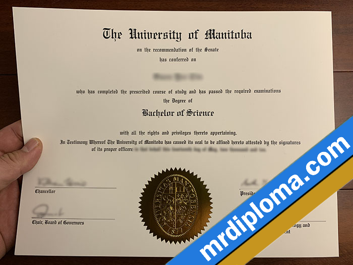 University of Manitoba Custom Printable Degree Certificate | Printable Diploma