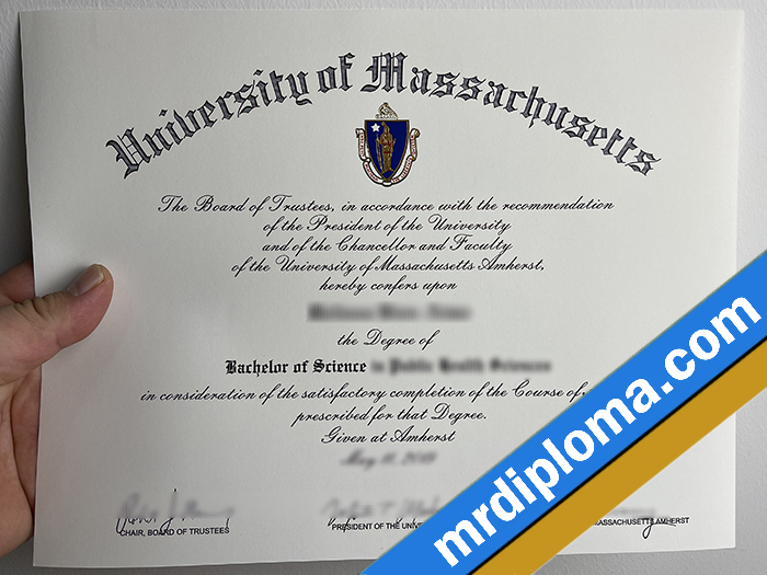 University of Massachusetts Custom Printable Degree Certificate | Printable Diploma