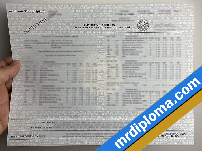 University of Michigan Custom Printable Transcript Diploma | Printable ...