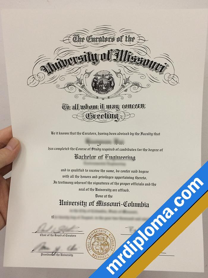 University of Missouri Custom Printable Degree/Transcript | Printable Diploma