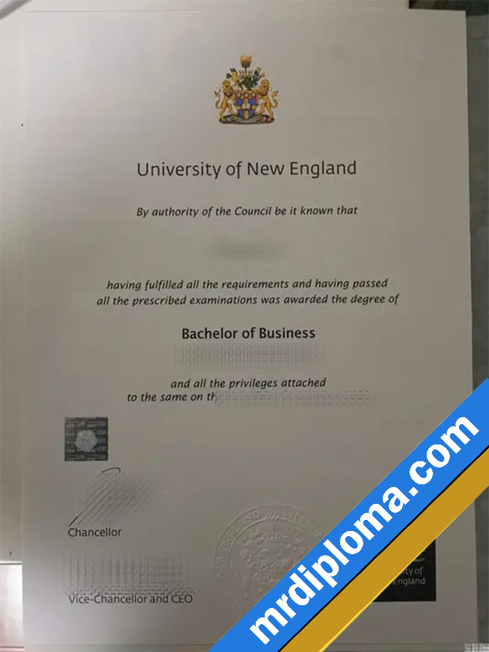 University of New England (UNE) Custom Printable Diploma Certificate | Printable Diploma
