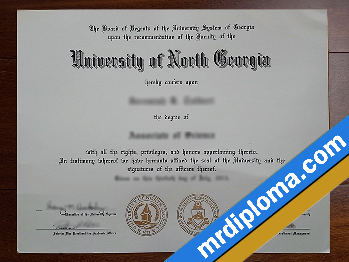 University of North Georgia Custom Printable Degree Certificate | Printable Diploma
