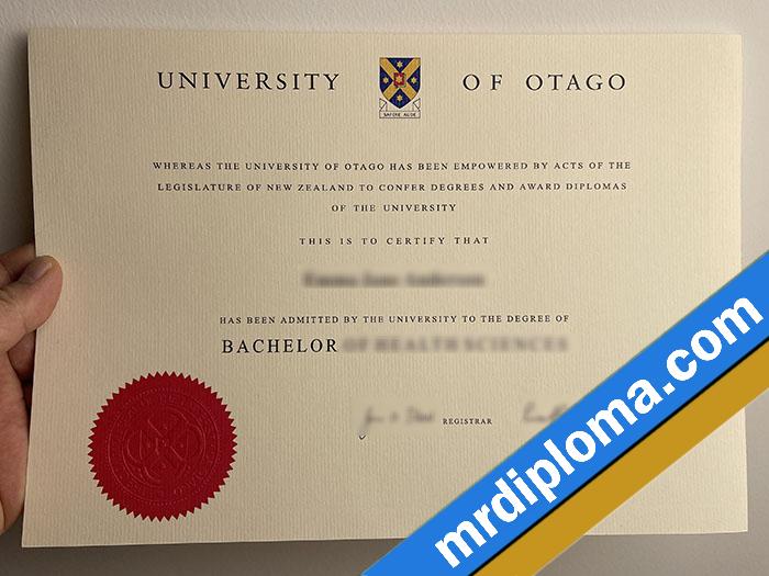 New Zealand Custom Printable Degree, Buy University of Otago Diploma ...