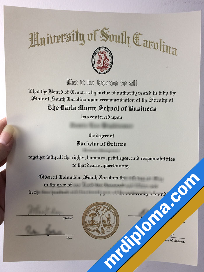 University of South Carolina Custom Printable Degree Certificate | Printable Diploma