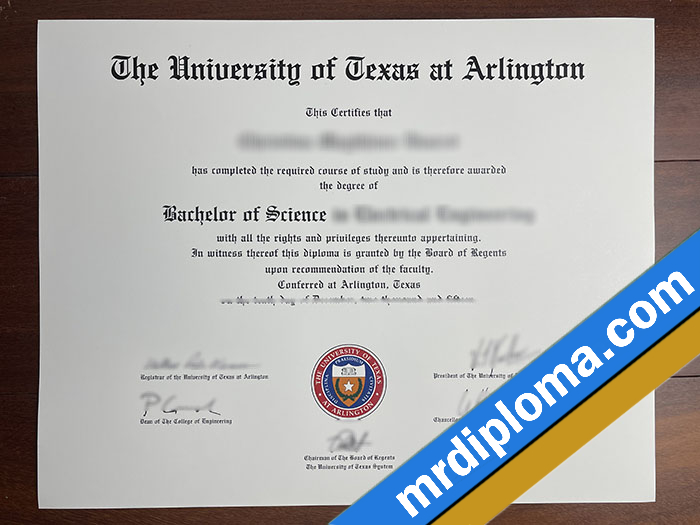 University of Texas at Arlington Custom Printable Degree Certificate | Printable Diploma